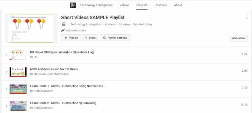 USING A YOUTUBE PLAYLIST IN THE CLASSROOM - Erintegration