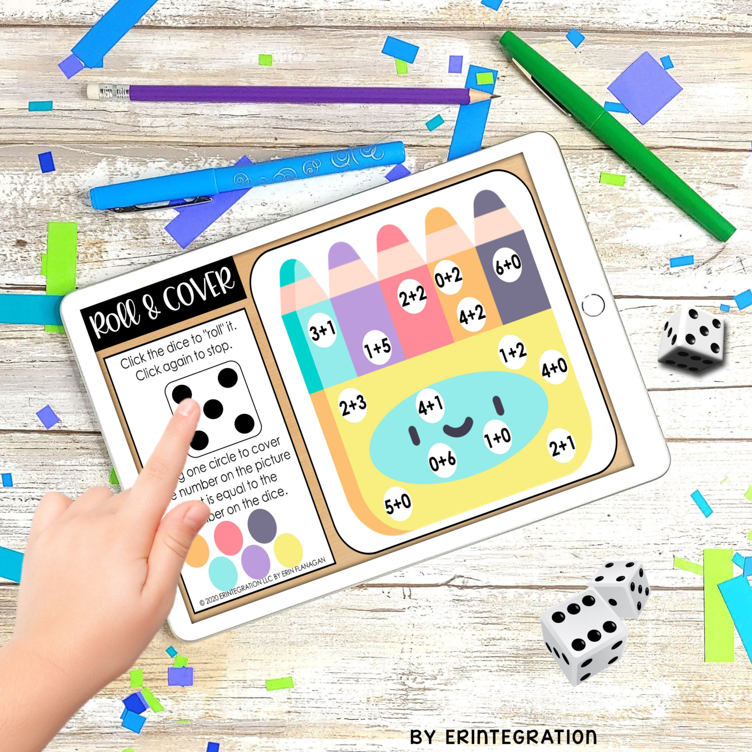 Free Digital Dice Activity Using Seesaw Icons