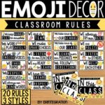 Classroom Rules Posters: Emoji Classroom Decor - Erintegration