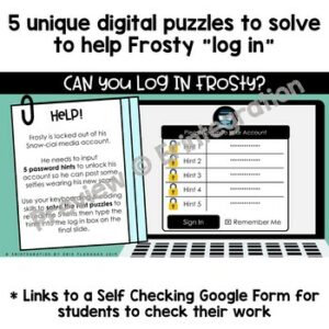 Digital Escape Room: Winter Keyboarding & Coding (Includes Unplugged ...