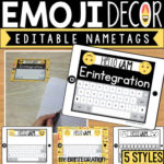 Emoji Editable Name Tags - Erintegration
