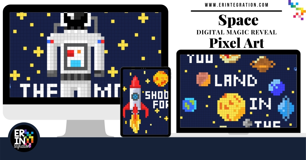 May 4th / Space Digital Pixel Art Magic Reveal MULTIPLICATION ...
