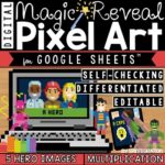 Heroes Digital Pixel Art Magic Reveal MULTIPLICATION - Erintegration
