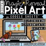 May Flowers Digital Pixel Art Magic Reveal MULTIPLICATION - Erintegration