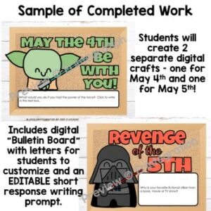 May the 4th Digital Craft / Craftivity on Google Slides for Distance ...