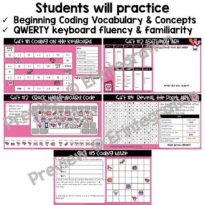 Valentine Digital Escape Room Keyboarding & Coding (Includes Unplugged ...