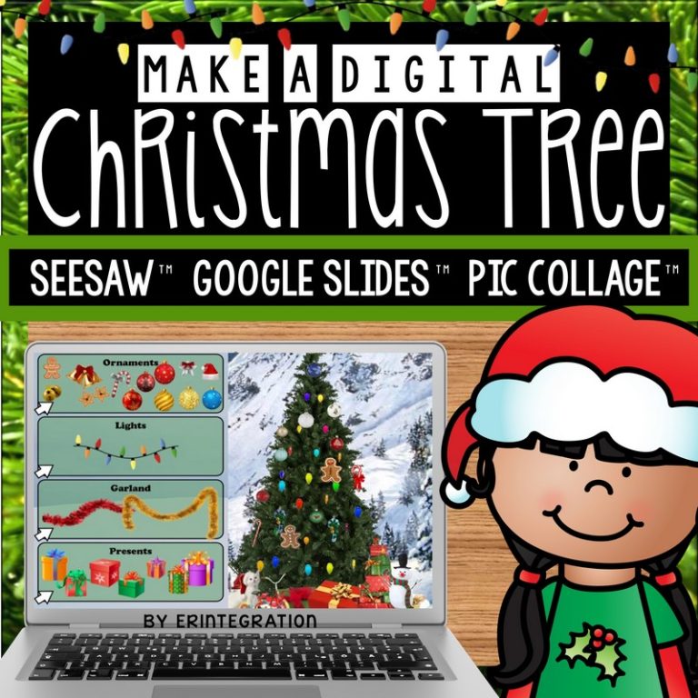 Digital Christmas Tree Activities on Google Slides & Seesaw - Erintegration