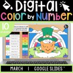 Digital Color by Number | March | Spring | Editable | Google Slides ...