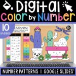 Digital Color by Number for Google Slides | Number Patterns | Editable ...