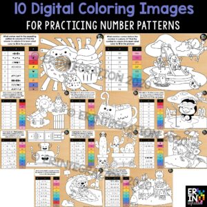 Digital Color by Number for Google Slides | Number Patterns | Editable ...