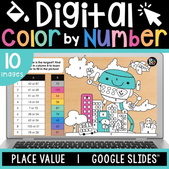 Digital Color by Number | Place Value | Editable | Google Slides ...