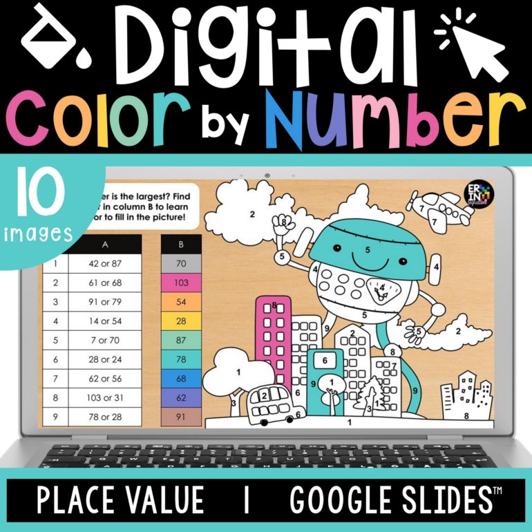 Digital Color by Number | Place Value | Editable | Google Slides ...