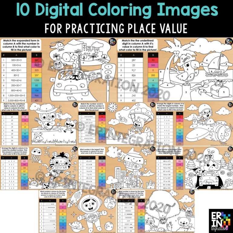 Digital Color by Number | Place Value | Editable | Google Slides ...