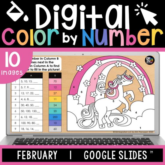 Digital Color by Number for Google Slides | Number Patterns | Editable ...