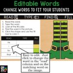 Digital Color by Sight Word | St. Patrick's Day | Editable | Google ...