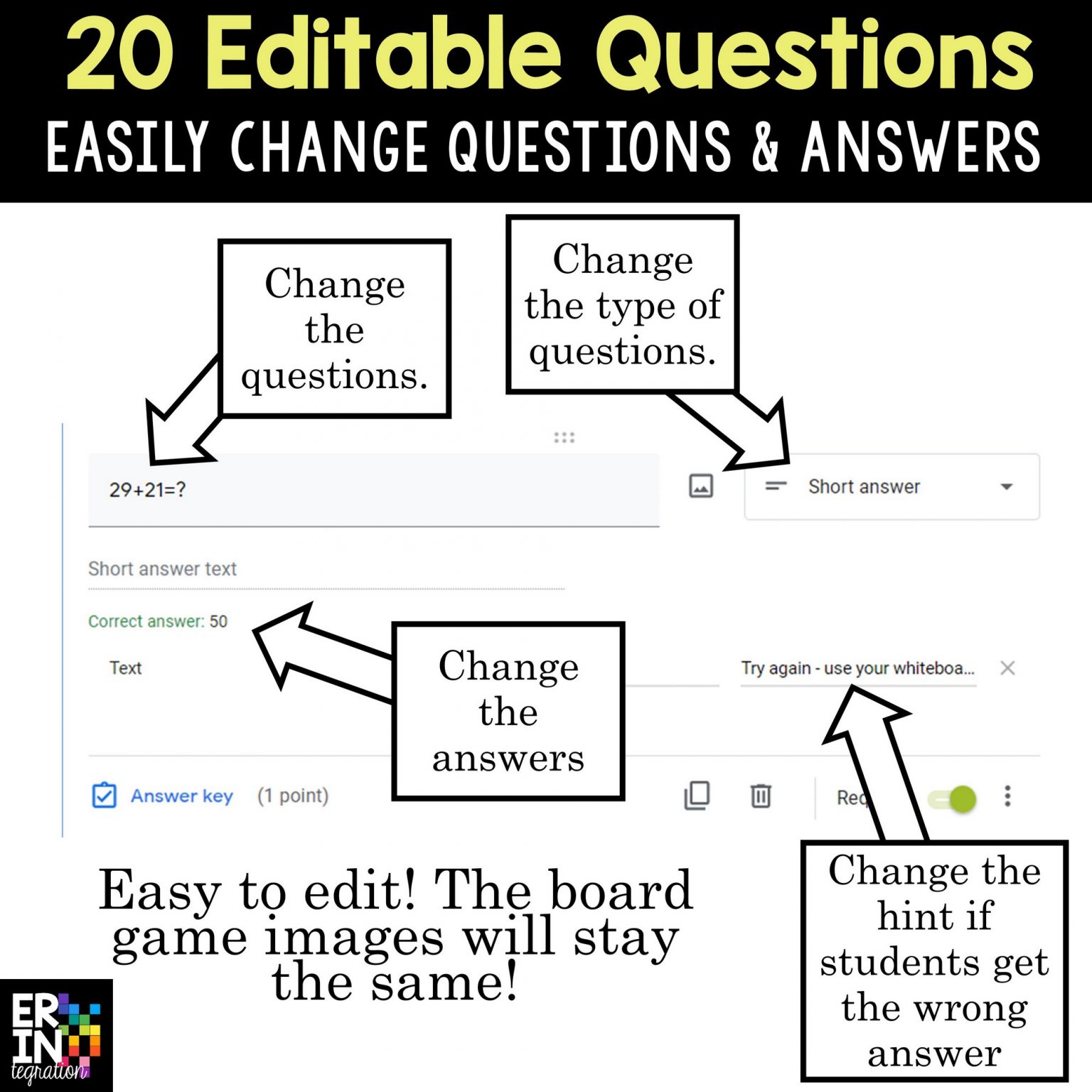 Digital Board Game | 2-Digit Addition | Self-Checking | Editable ...