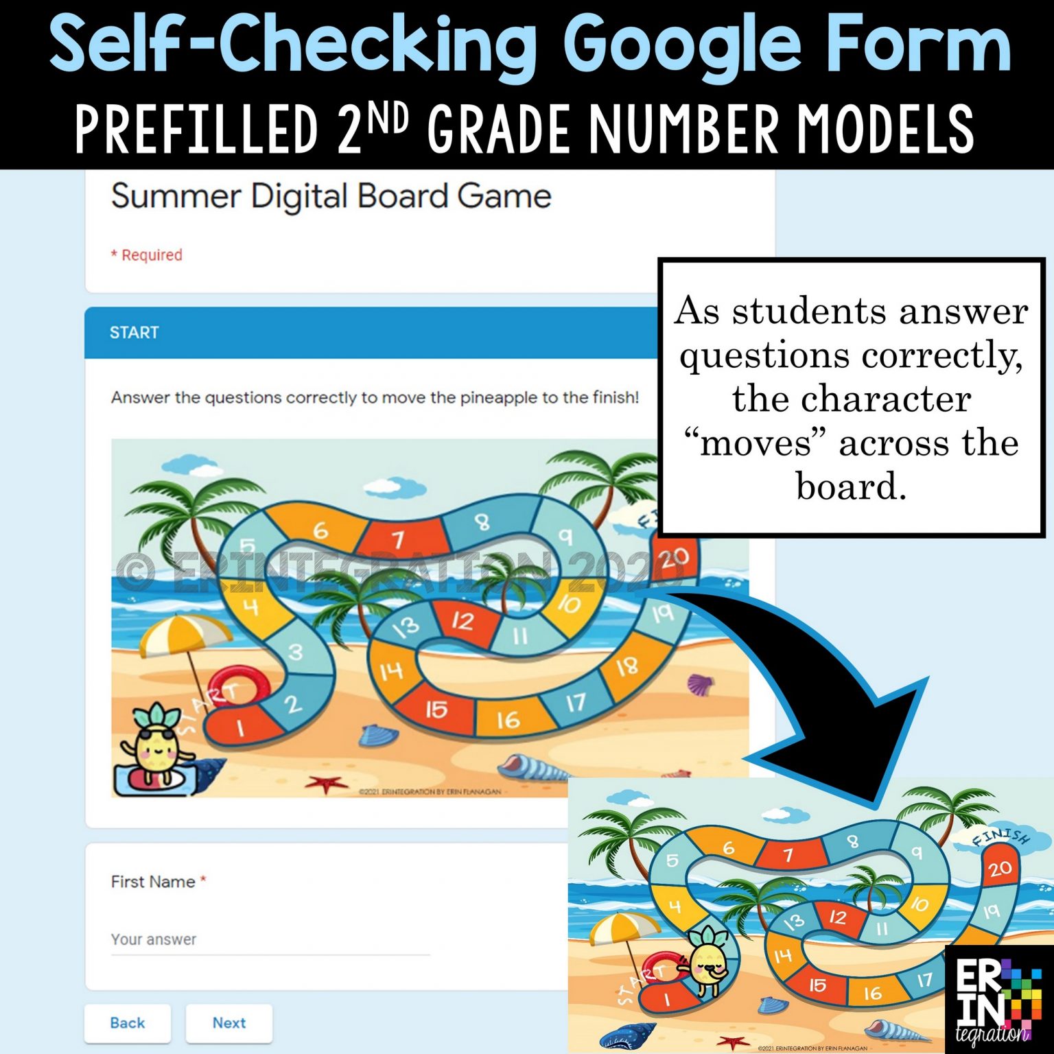 Digital Board Game | Number Models | Self-Checking | Editable | Google ...