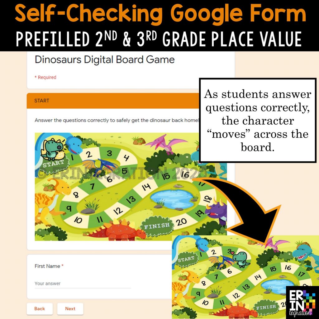 Digital Board Game | Place Value | Self-Checking | Editable | Google ...