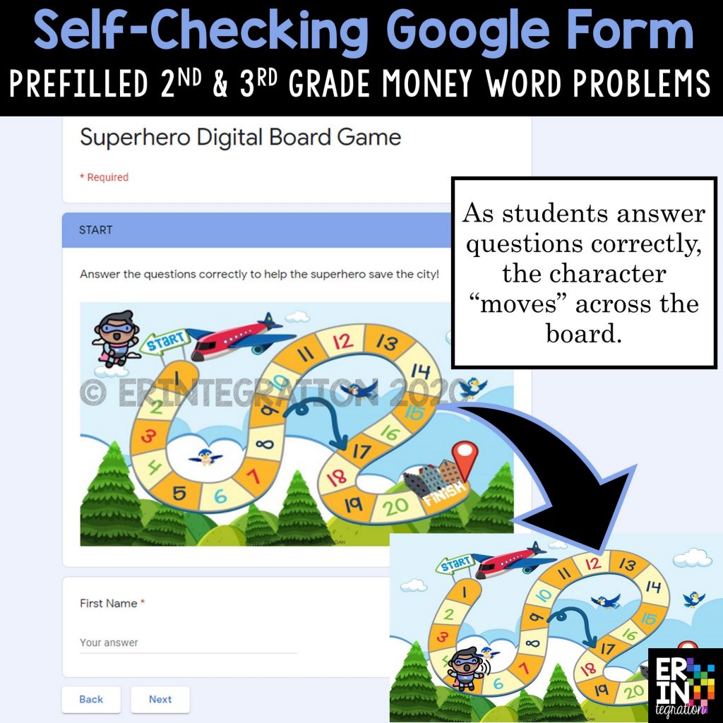 Digital Board Game | Counting Coins | Self-Checking | Editable | Google ...