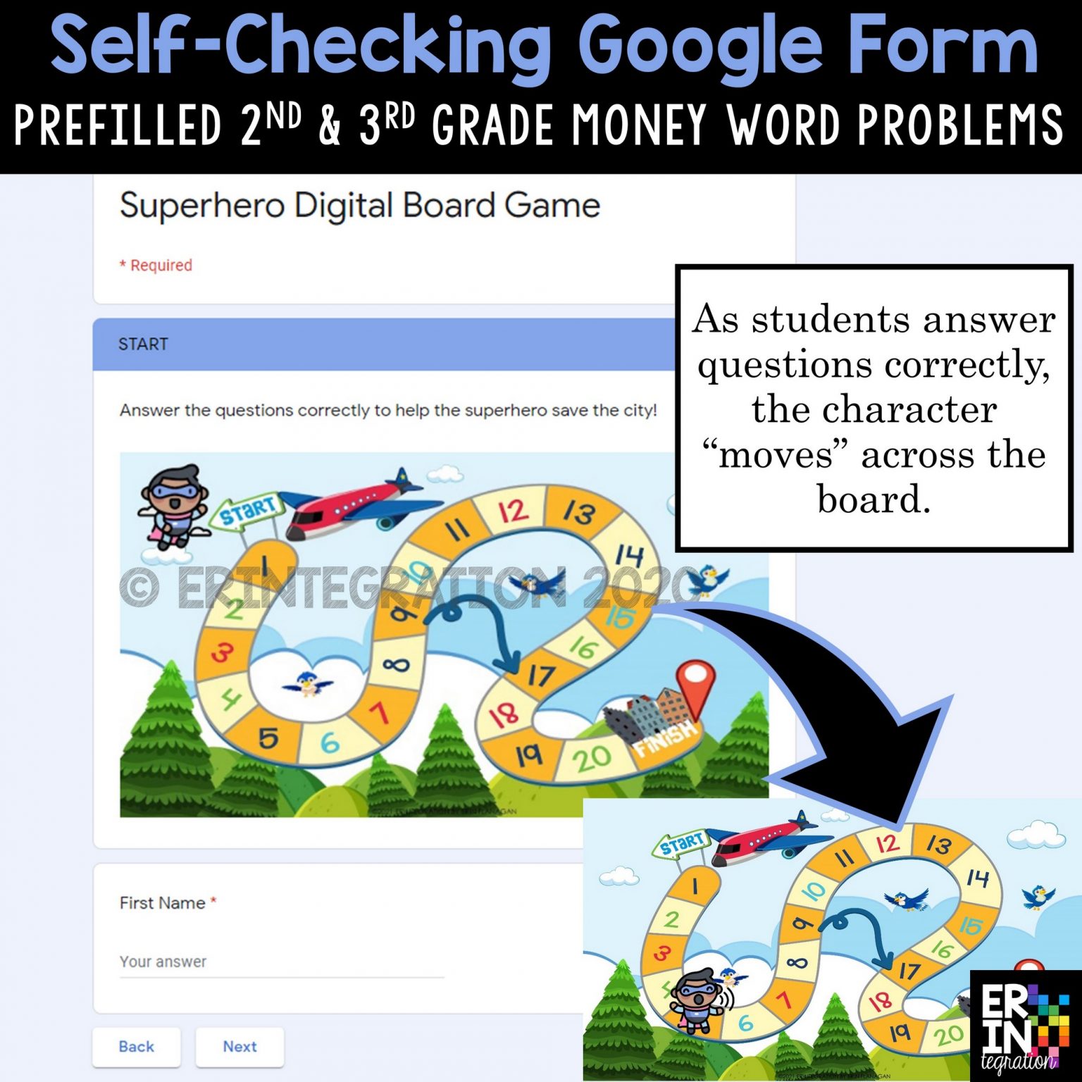 Digital Board Game | Counting Coins | Self-Checking | Editable | Google ...