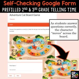 Digital Board Game | Telling Time | Self-Checking | Editable | Google ...
