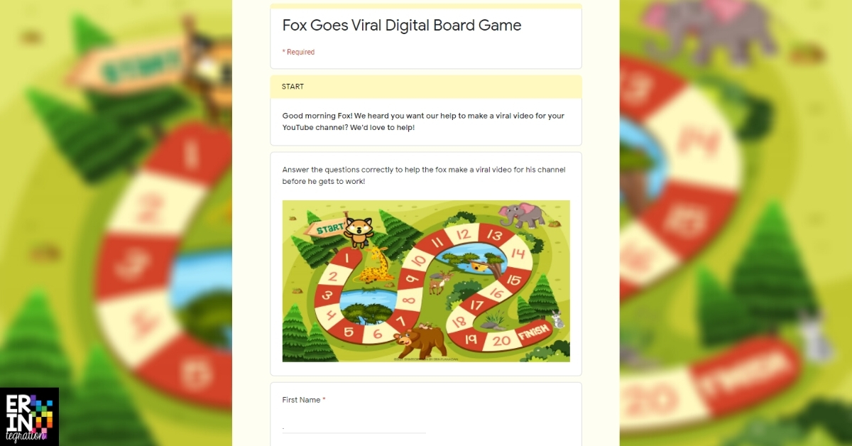 Digital Board Game | Fractions | Self-Checking | Editable | Google ...