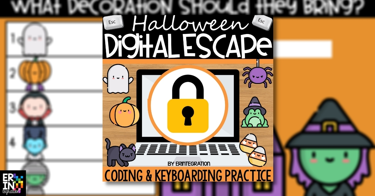Halloween Digital Escape Room Keyboarding & Coding (Includes Unplugged ...