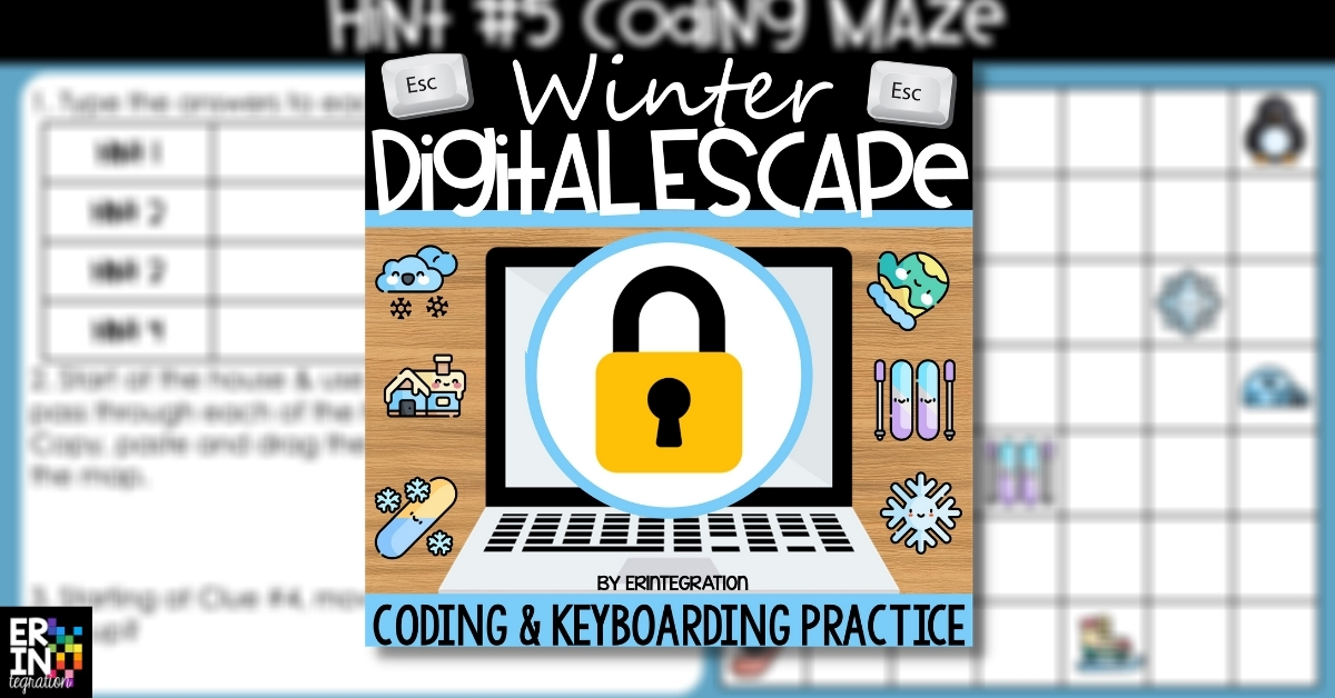 Digital Escape Room Winter Keyboarding And Coding Includes Unplugged Version Erintegration