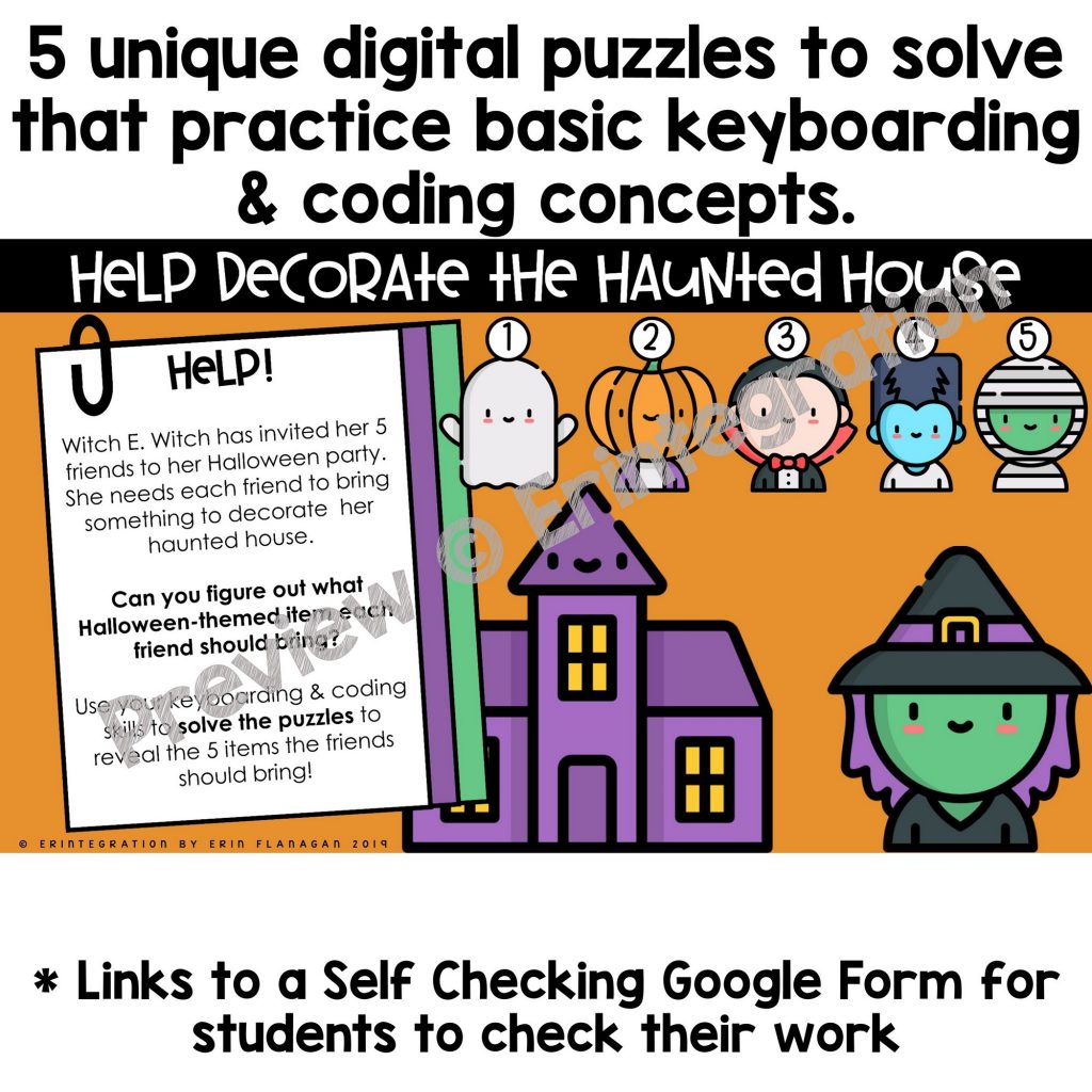 Halloween Digital Escape Room Keyboarding & Coding (Includes Unplugged ...