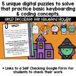 Halloween Digital Escape Room Keyboarding & Coding (Includes Unplugged ...