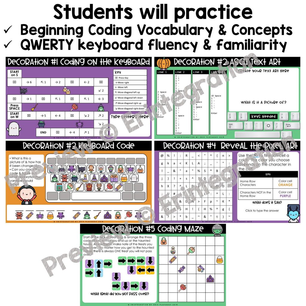 Halloween Digital Escape Room Keyboarding & Coding (Includes Unplugged ...