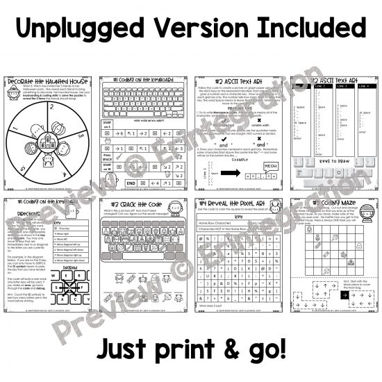 Halloween Digital Escape Room Keyboarding & Coding (Includes Unplugged ...