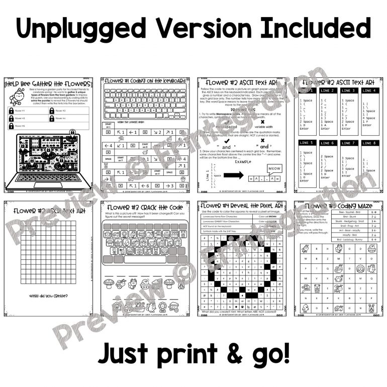 Spring Digital Escape Room Keyboarding & Coding (Includes Unplugged ...