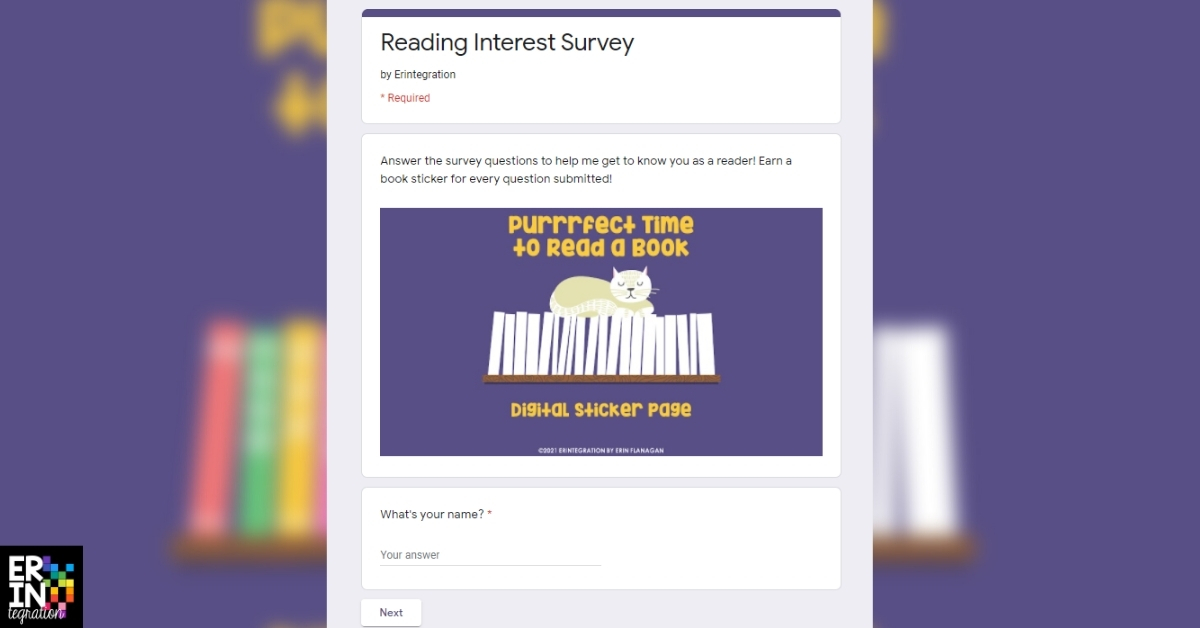 Reading Interest Inventory | Digital Sticker Survey | Editable | Google ...