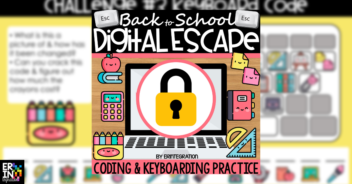 Back to School Digital Escape Room Keyboarding & Coding (Includes ...