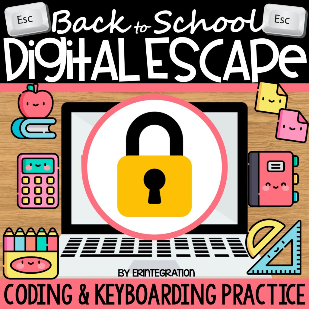 Back to School Digital Escape Room Keyboarding & Coding (Includes ...