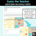Guess About Your Teacher | Digital Sticker Survey | Editable | Google ...