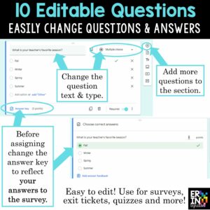 Guess About Your Teacher | Digital Sticker Survey | Editable | Google ...
