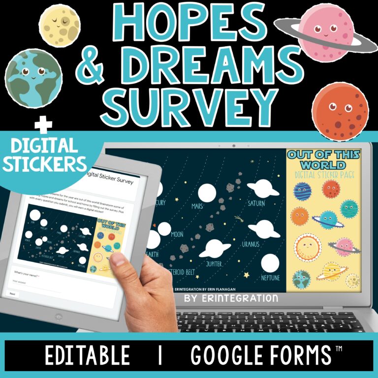 Hopes and Dreams | Digital Sticker Survey | Editable | Google Forms ...
