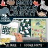 Math Interest and Attitudes | Digital Sticker Survey | Editable ...