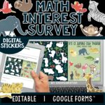 Math Interest and Attitudes | Digital Sticker Survey | Editable ...