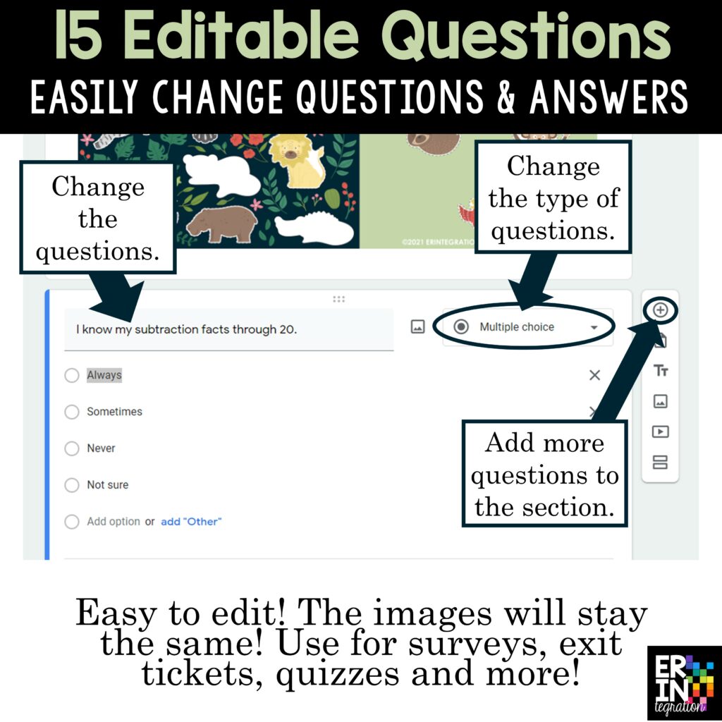 Math Interest and Attitudes | Digital Sticker Survey | Editable ...