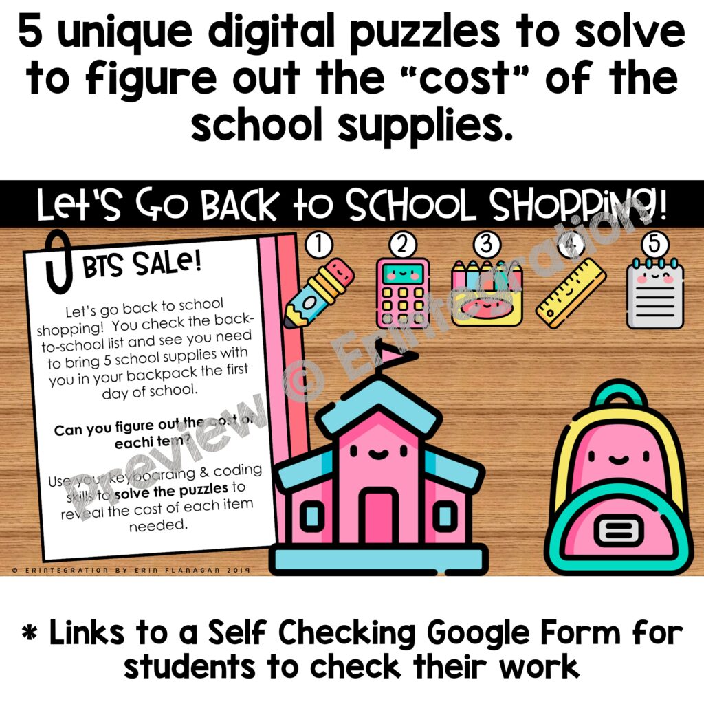 Back to School Digital Escape Room Keyboarding & Coding (Includes ...