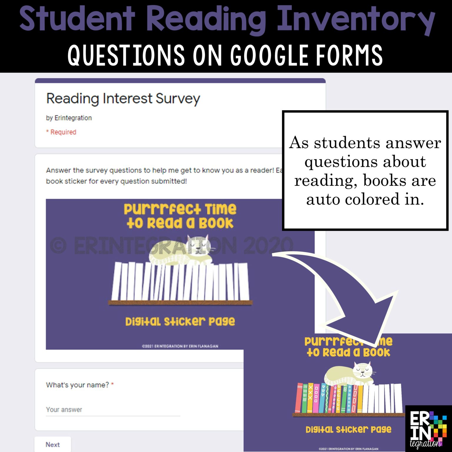 Reading Interest Inventory | Digital Sticker Survey | Editable | Google ...