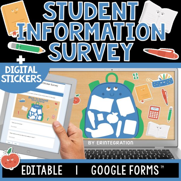 Student Information | Digital Sticker Survey | Editable | Google Forms ...