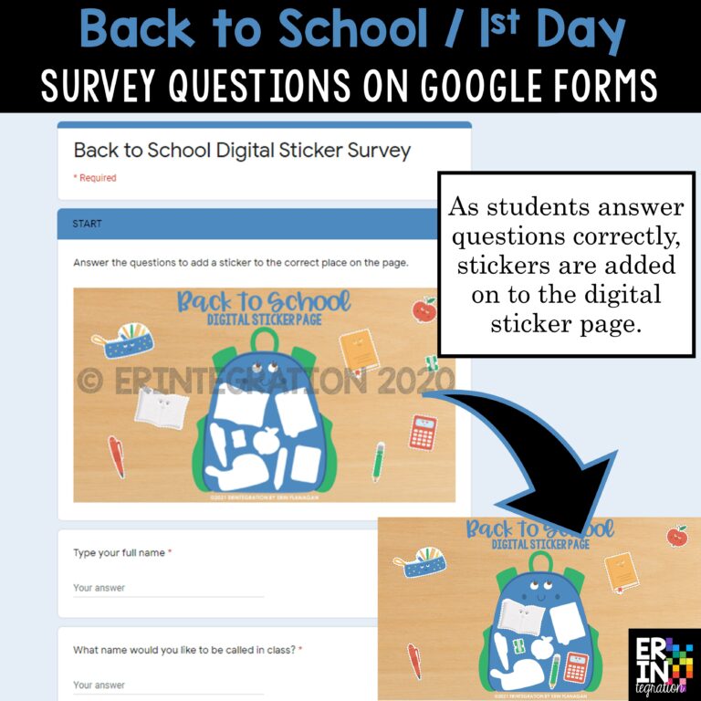 Student Information | Digital Sticker Survey | Editable | Google Forms ...