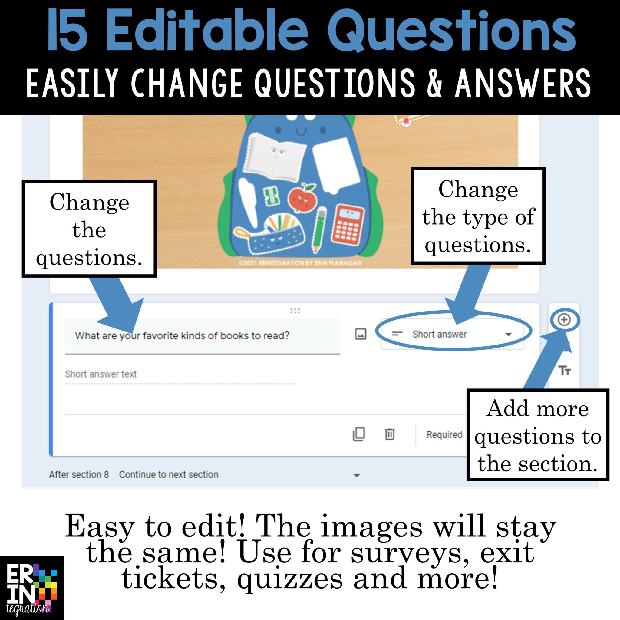 Student Information | Digital Sticker Survey | Editable | Google Forms ...