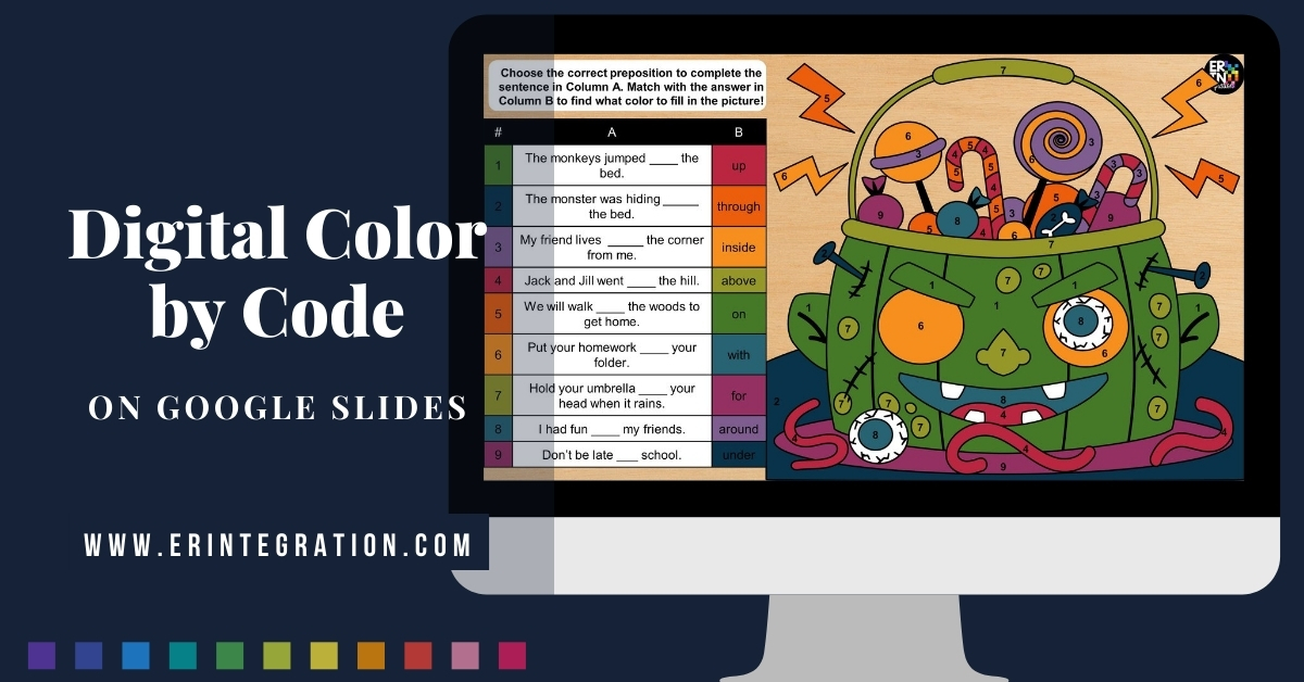 Digital Color by Number | October | Halloween | Editable | Google ...