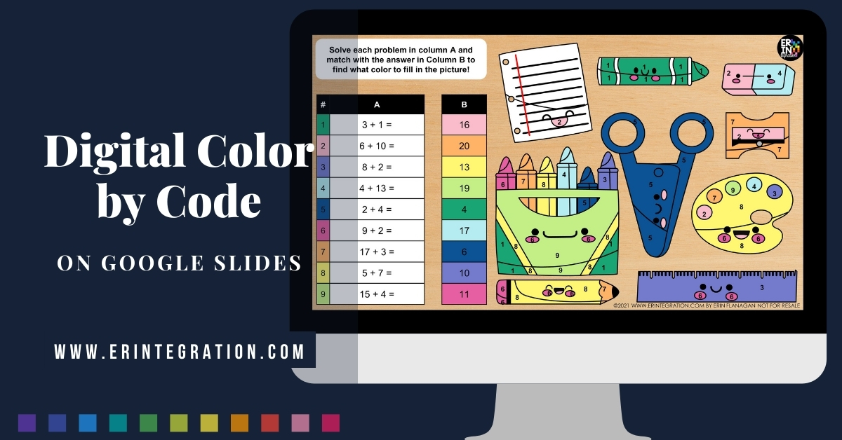 Digital Color by Number | September | Back to School | Editable ...