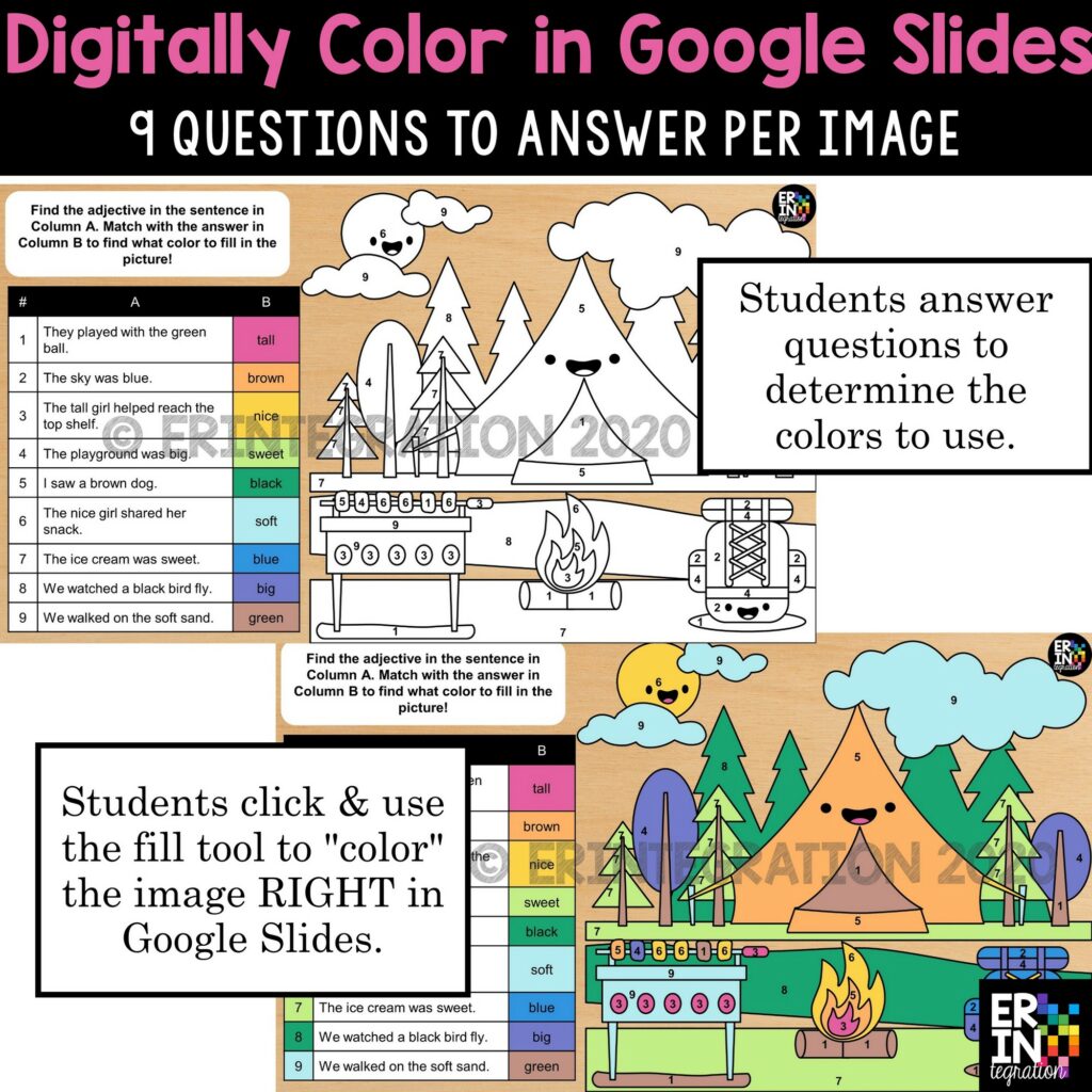 Digital Color by Number | June | Summer Theme | Editable | Google ...